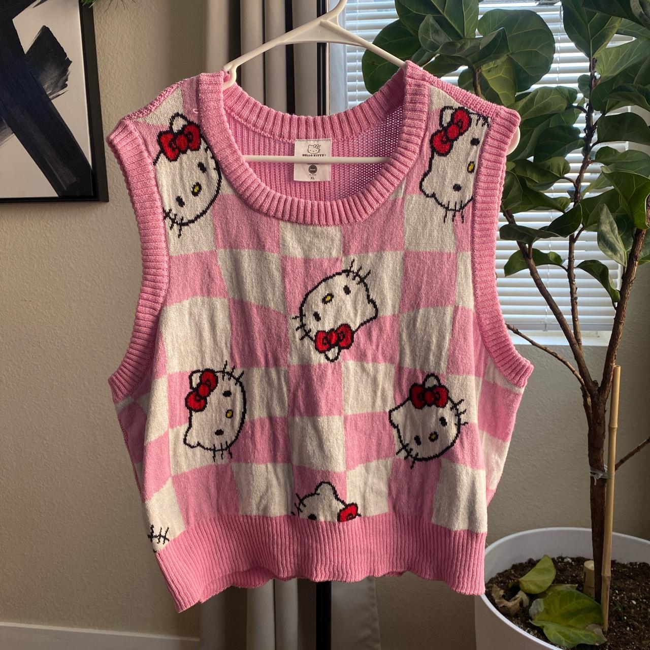 Cute hello kitty knit vest! - Depop
