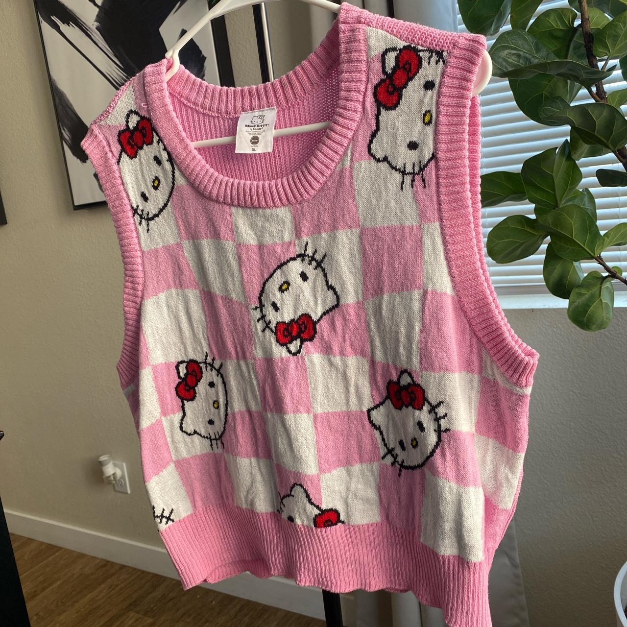 Cute hello kitty knit vest! - Depop