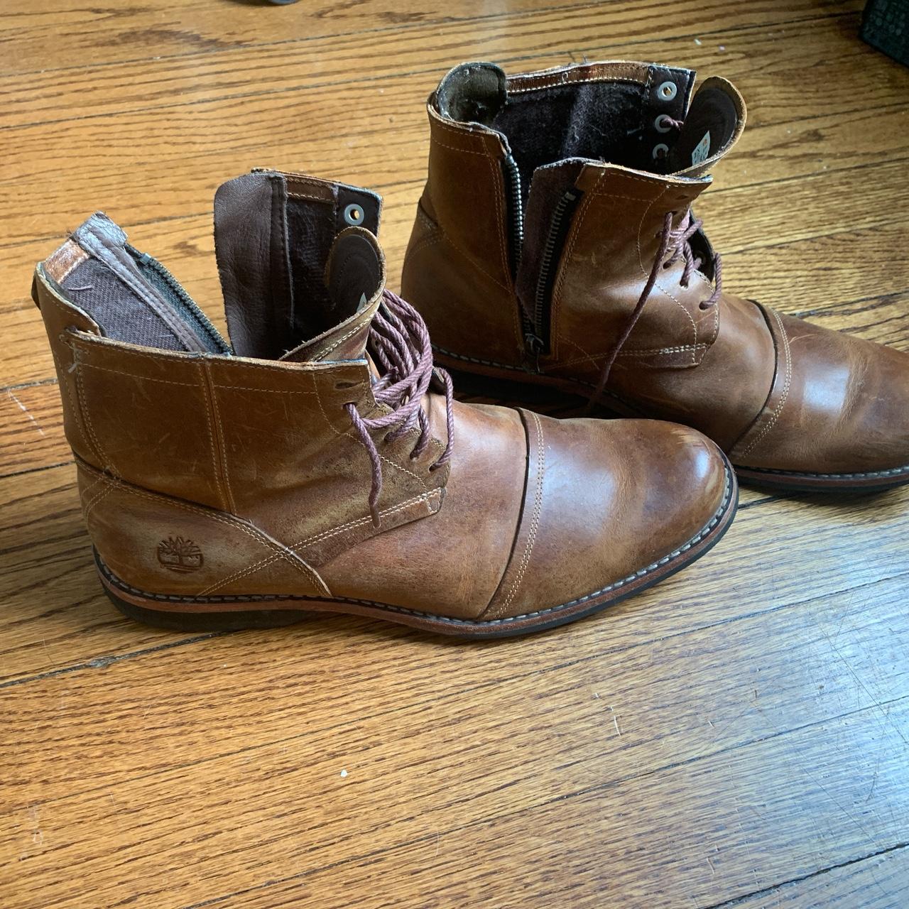 Timberland boots with a few scratches, willing to... - Depop