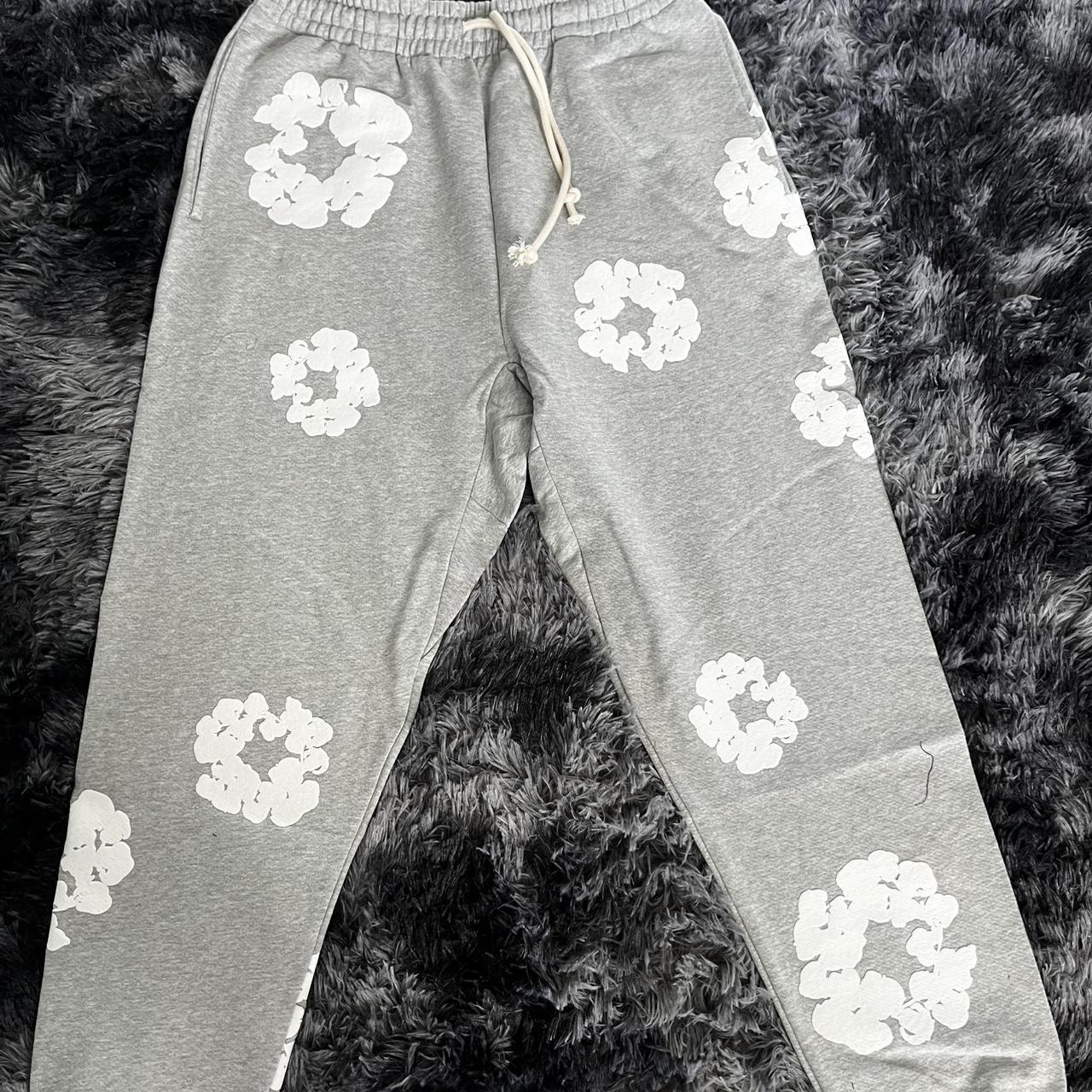 Grey Denim Tear Sweats🥂 Sizes M,L Brand new in bag... | Depop