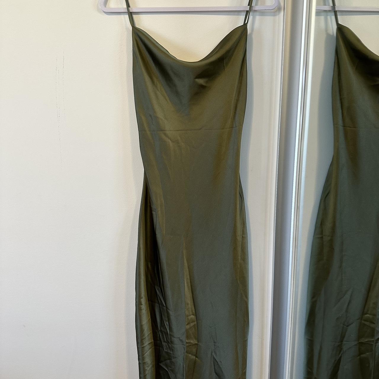 Whyte valentyne olive green maxi dress Only worn... - Depop