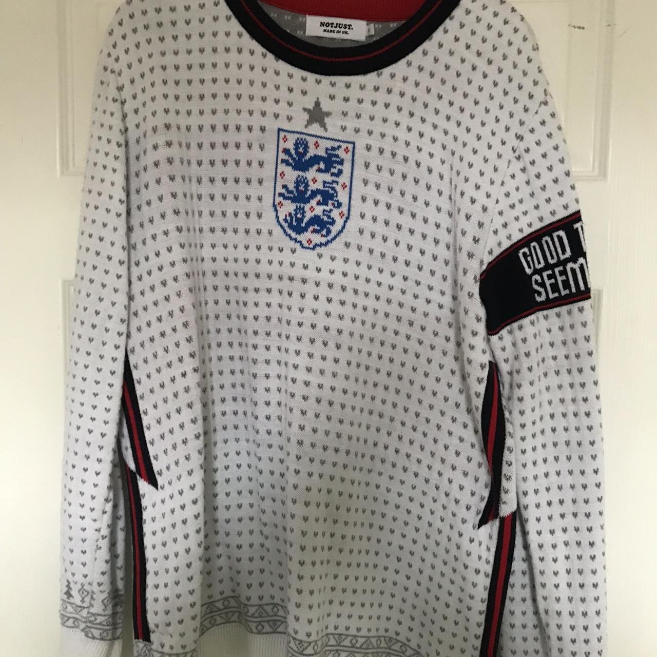 Not Just England football Christmas jumper. Only... - Depop