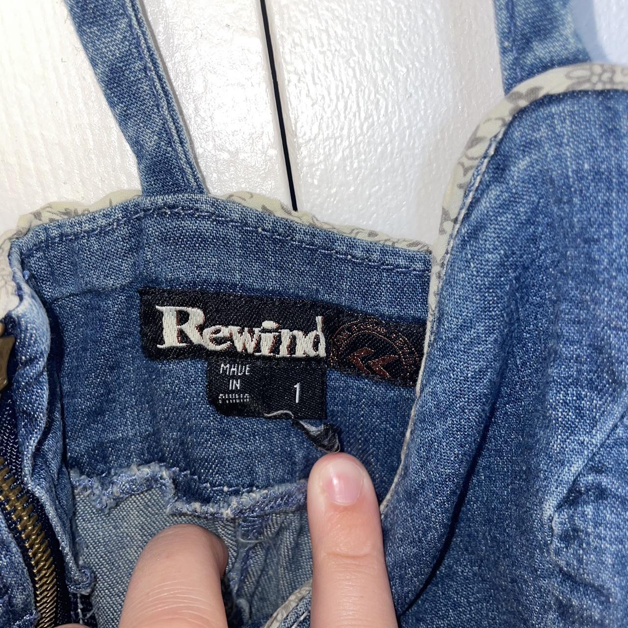 amazing vintage Rewind denim dress. has a nice... - Depop