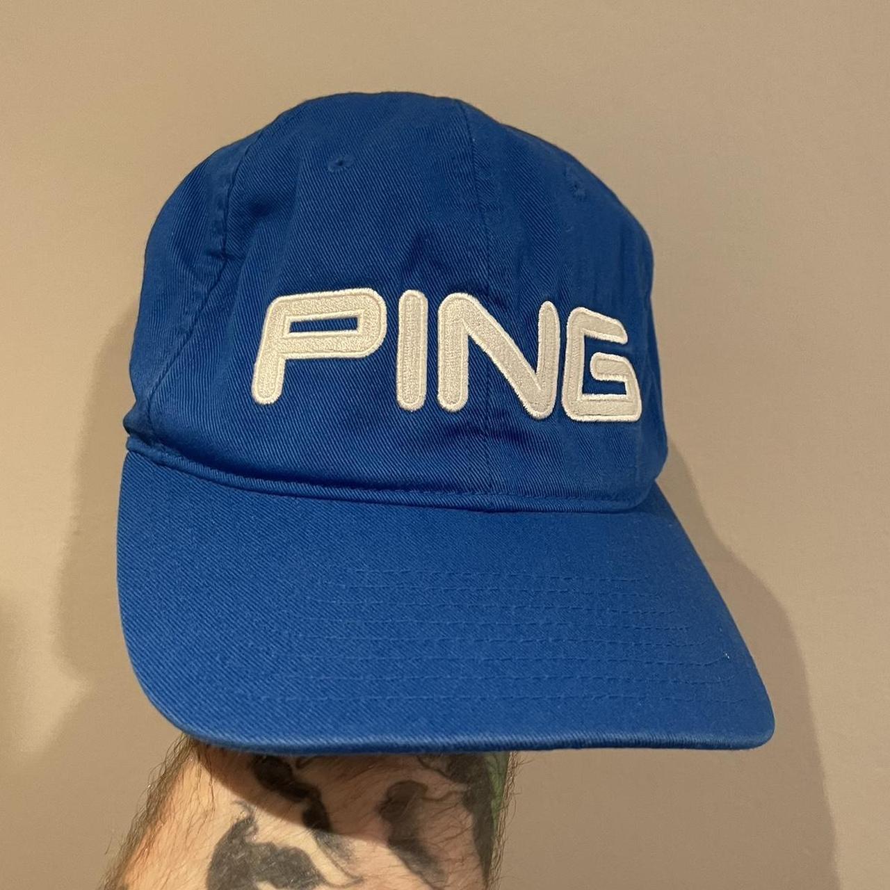 PING Golf Cap - Blue & White Great Condition... - Depop