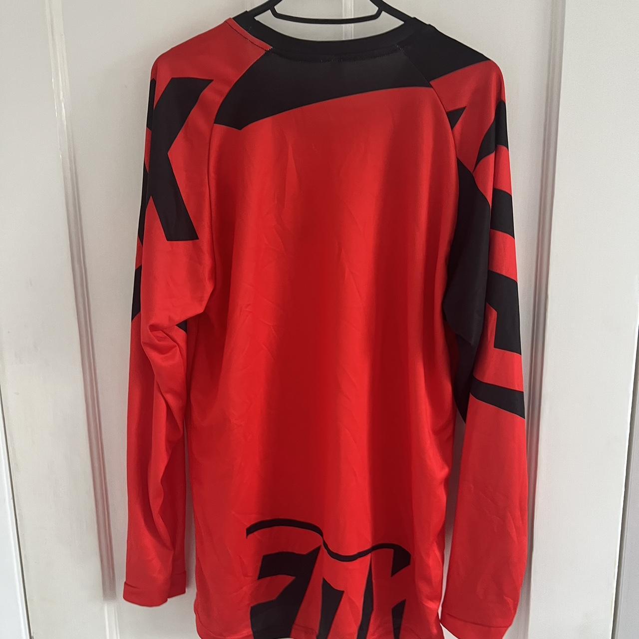 Fox racing black and red jersey Size- Men’s small... - Depop
