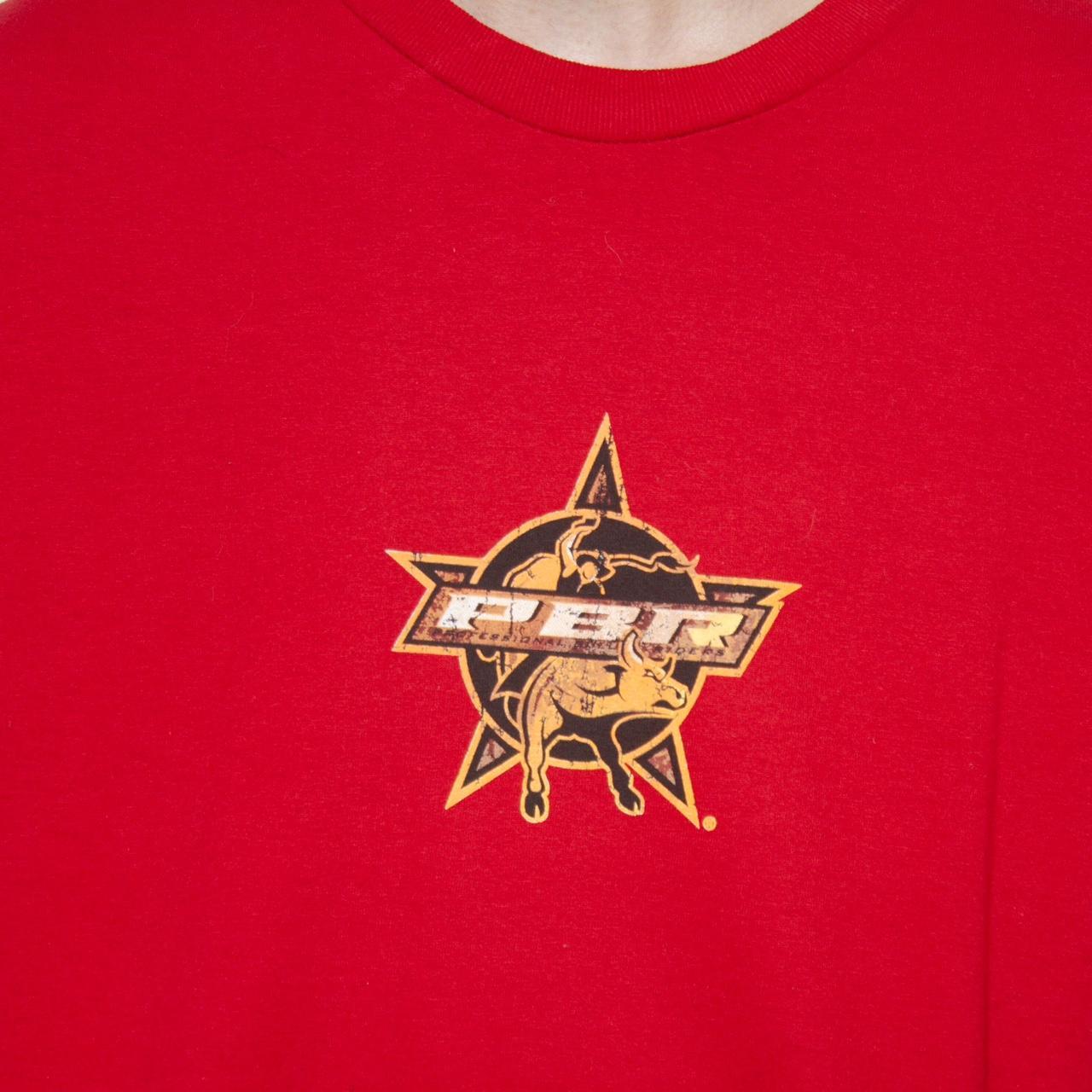 2000s Y2k tee shirt by PBR. Dated 2004. Bright red... - Depop