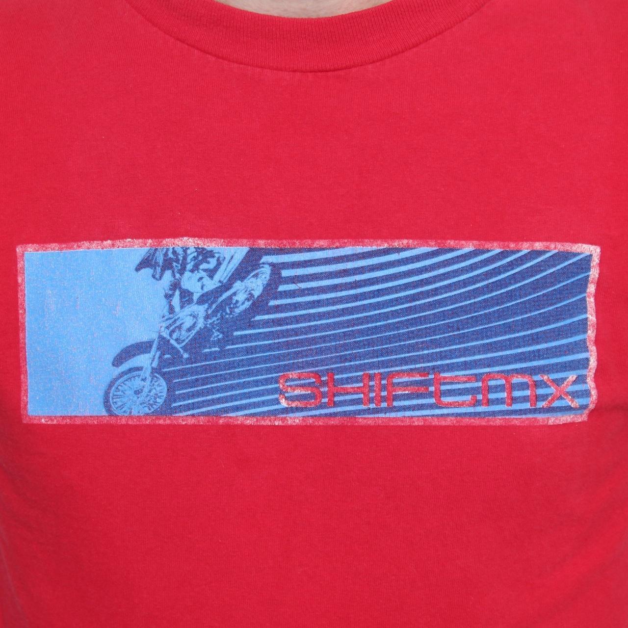 90s Shift motocross tee shirt. Red cotton, short... | Depop