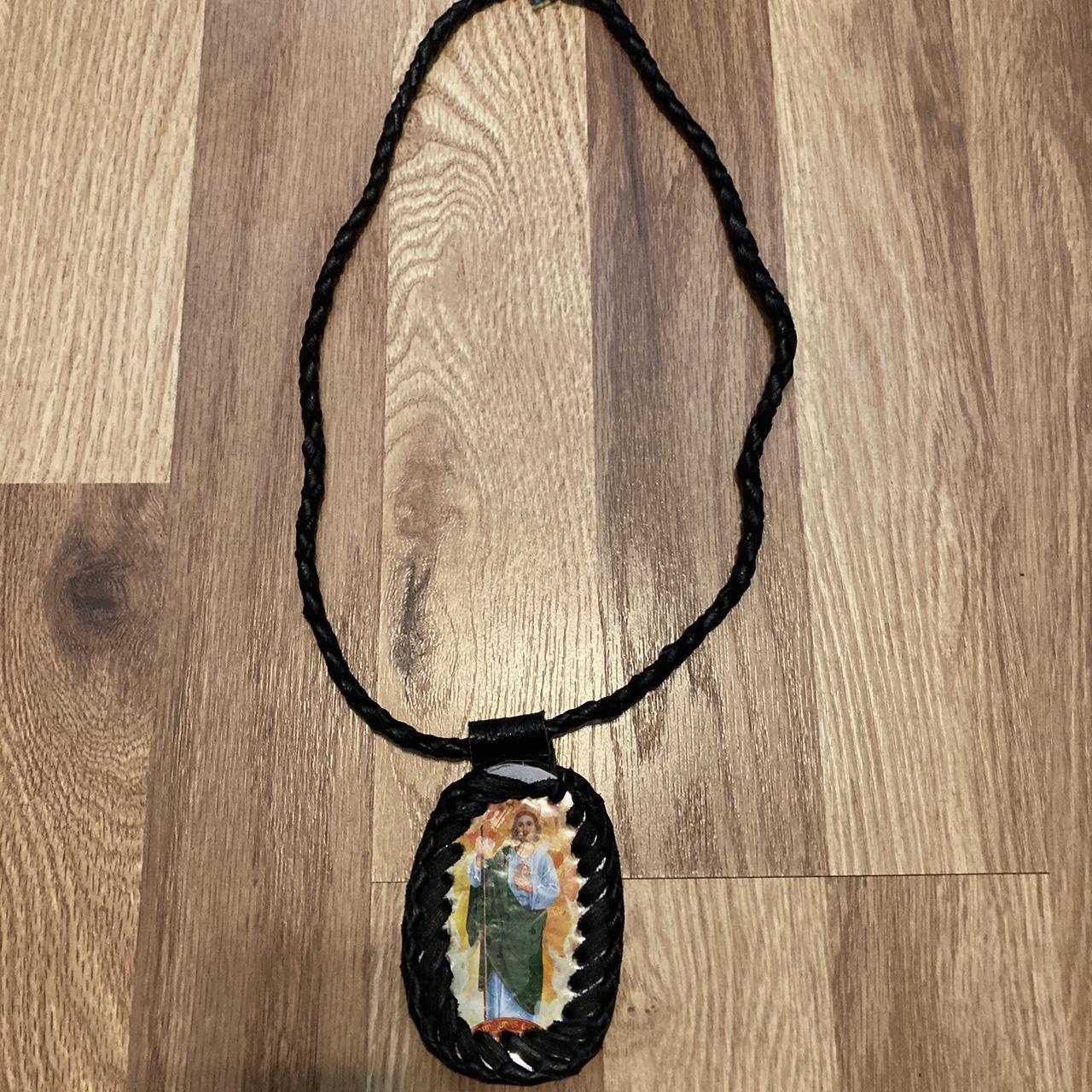 san judas saint jude religious handmade leather... - Depop