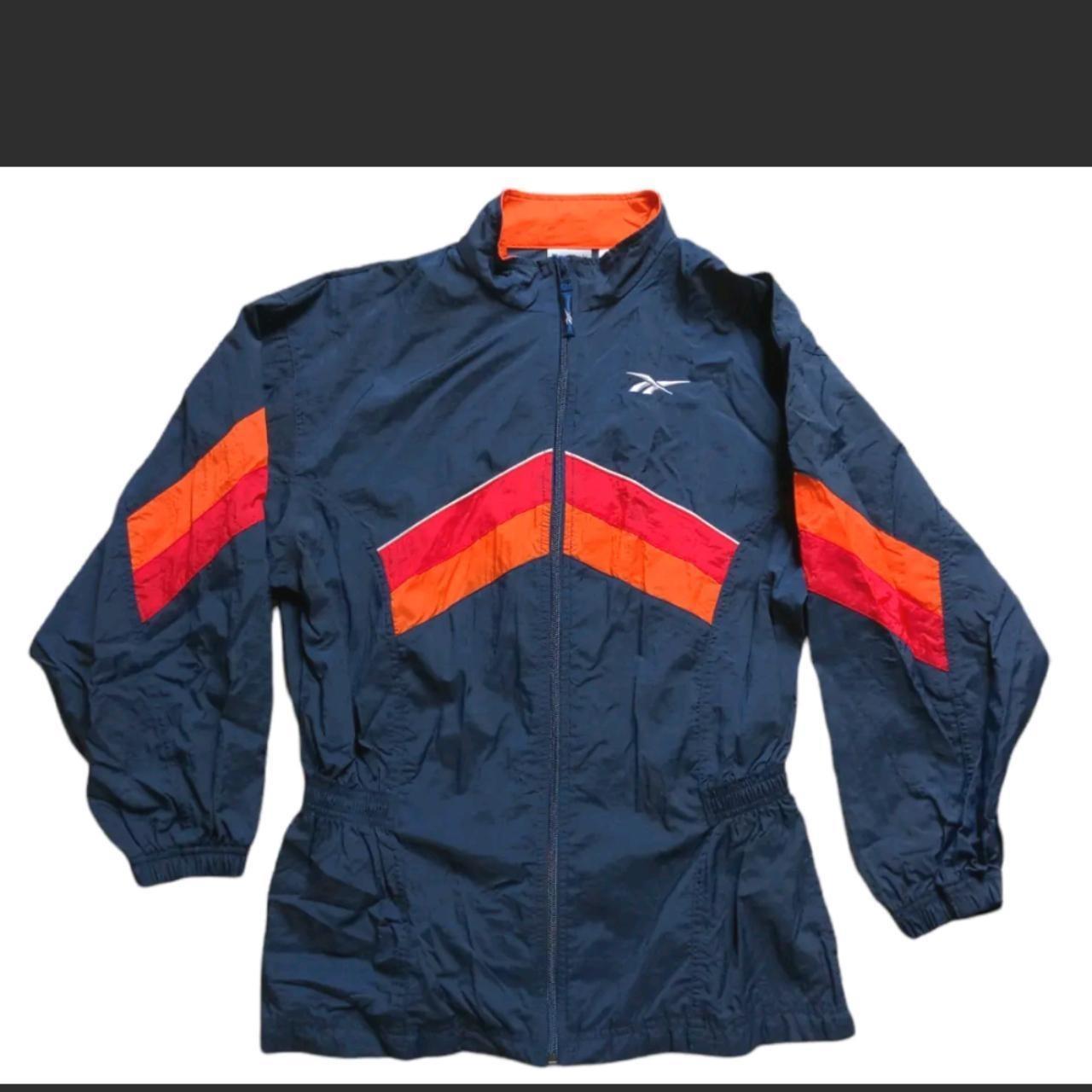 Vintage Reebok Full Zip Shell Jacket Track Top -... - Depop