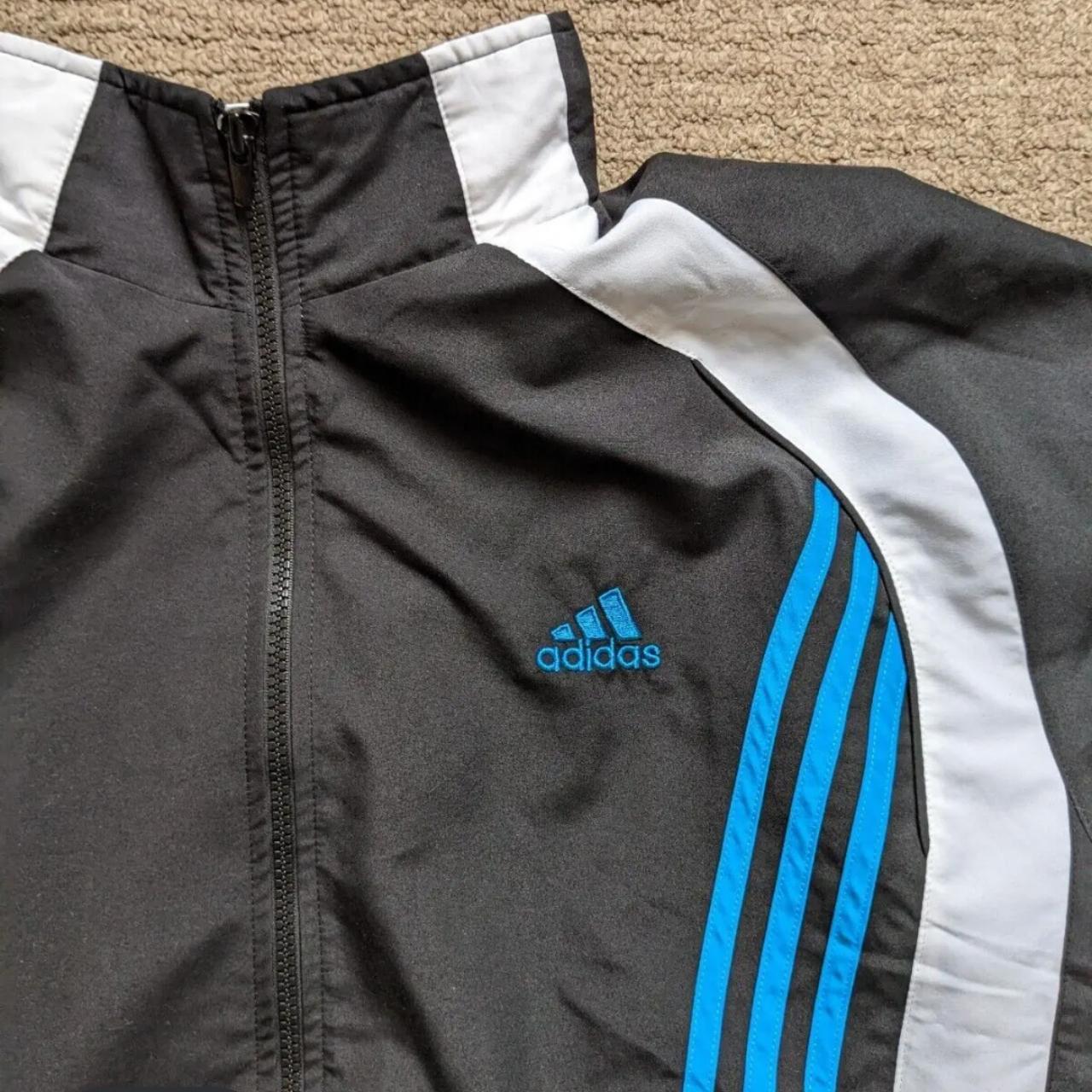 Adidas Men's Black and Blue Jacket | Depop