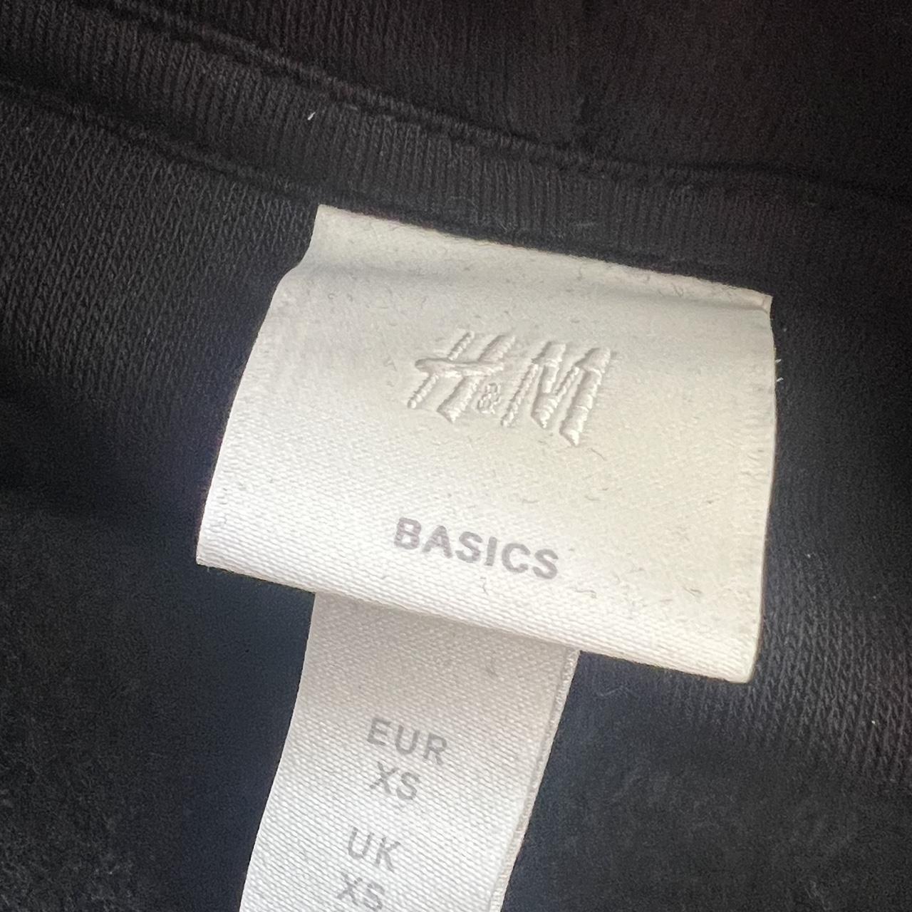 H&M basics, size XS oversized black hoodie, never... - Depop