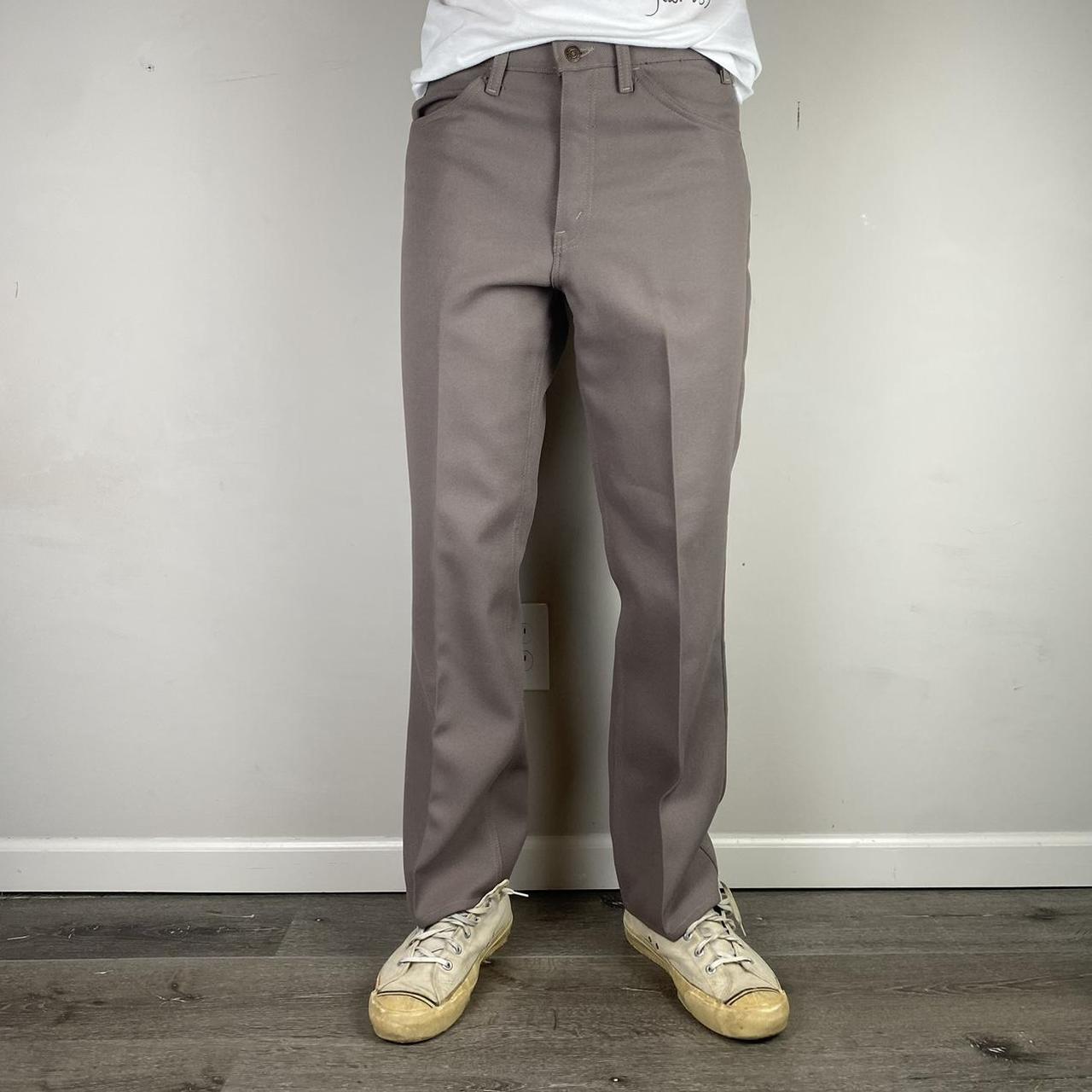 70s Tan Levis Action Slacks 34W x 32L Super... - Depop