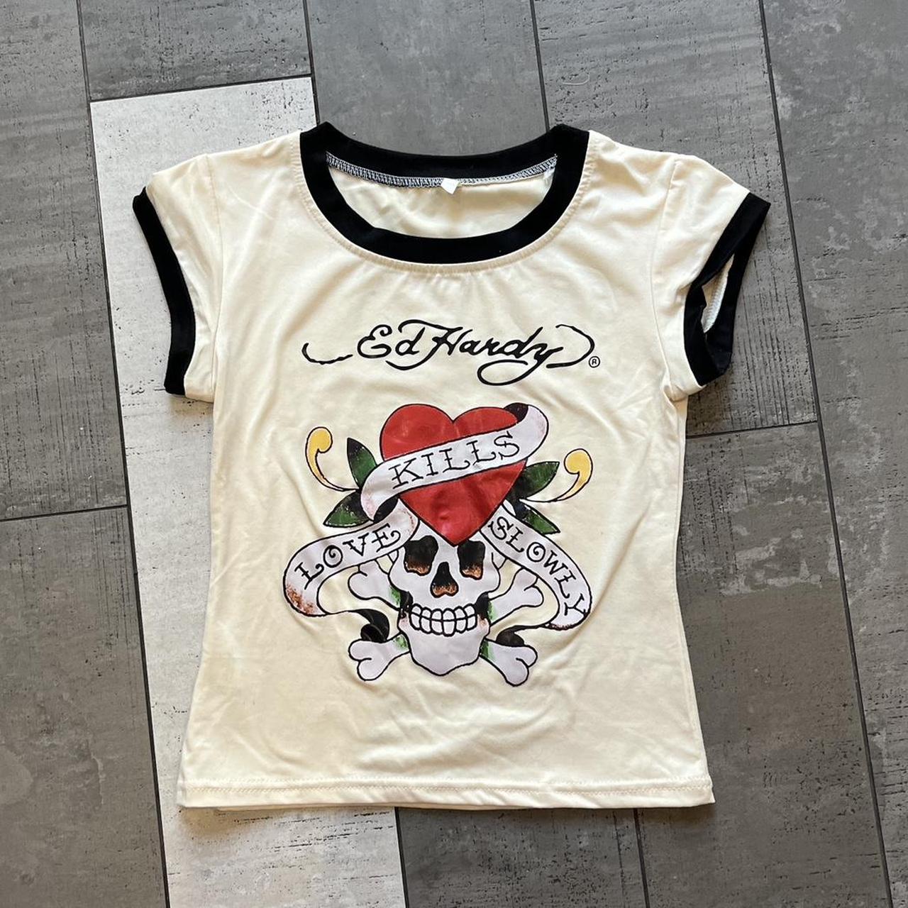 Ed hardy baby tee - Depop