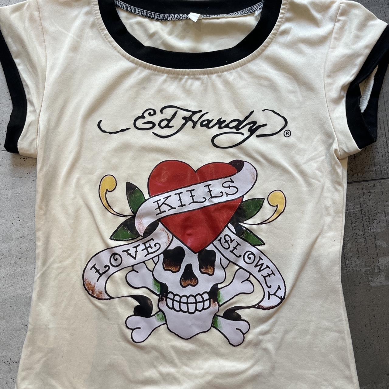 Ed hardy baby tee - Depop