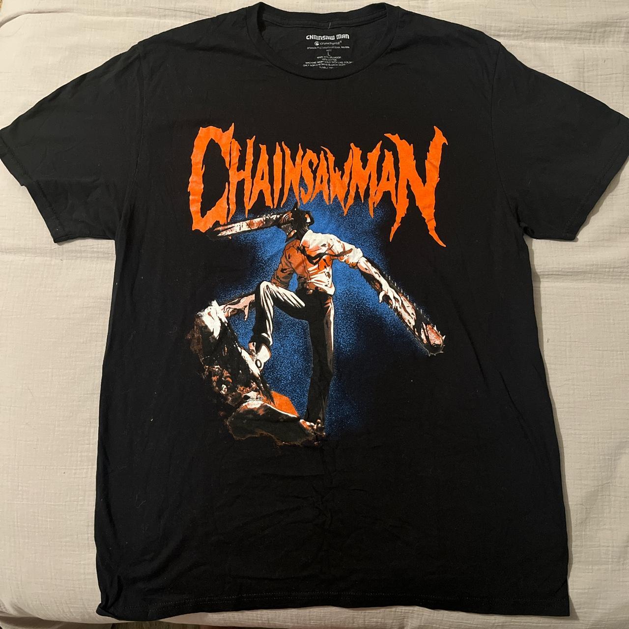 Hot Topic heavy metal Chainsaw Man shirt. Size L - Depop