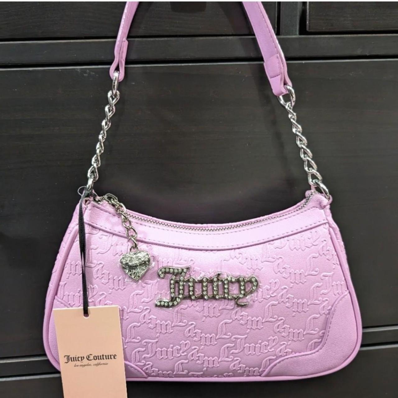 Juicy couture gp fondant pink heartless shoulder bag... - Depop