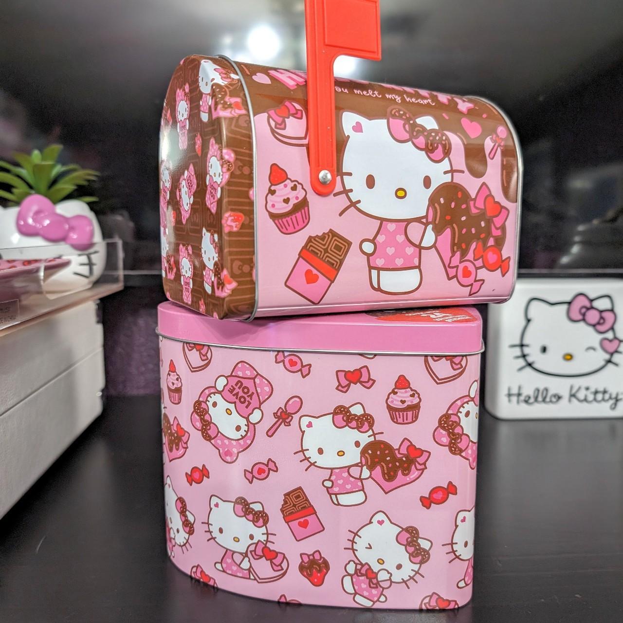 Hello kitty tin mailbox and heart for storage or... - Depop