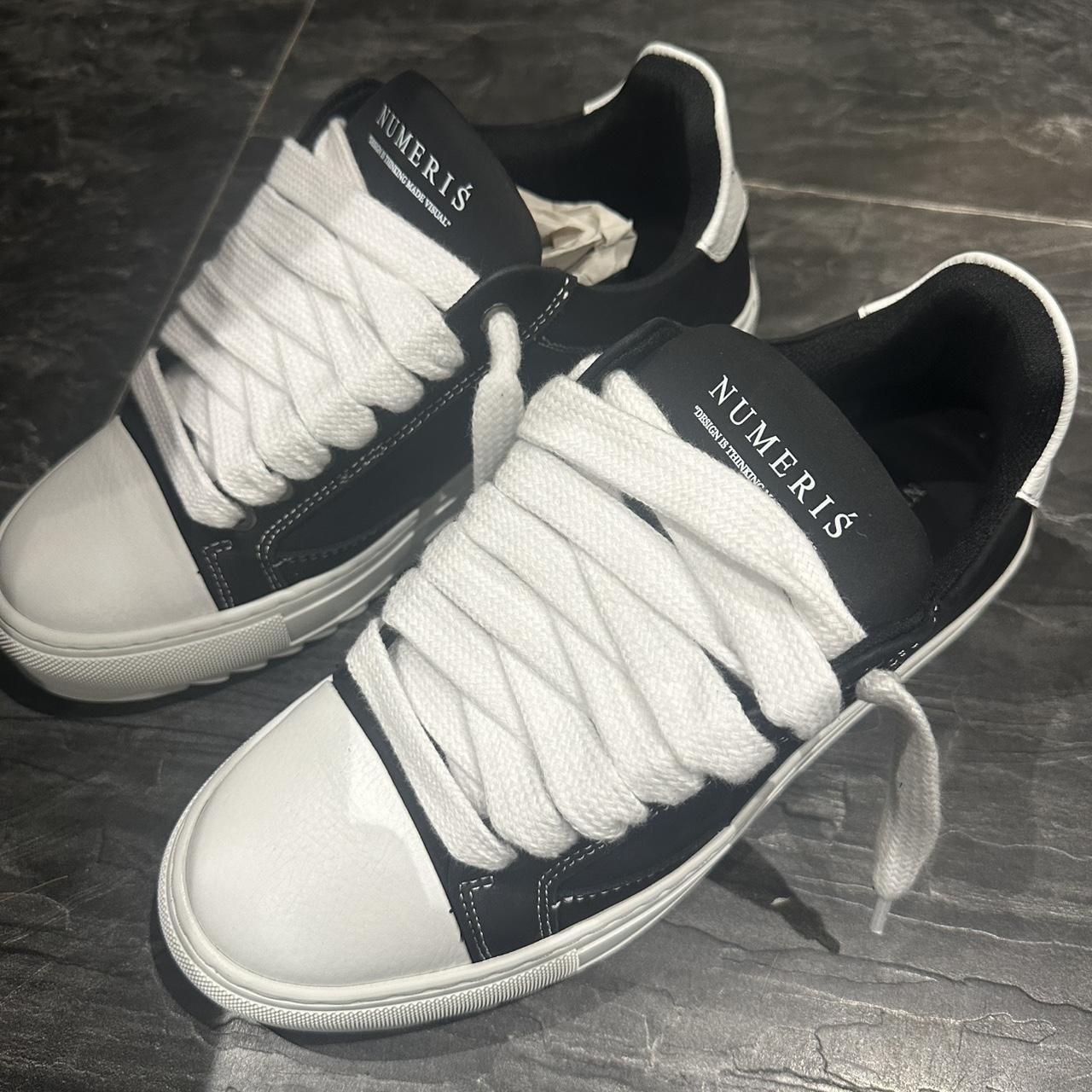 Black and white Numeris trainers brand new condition - Depop