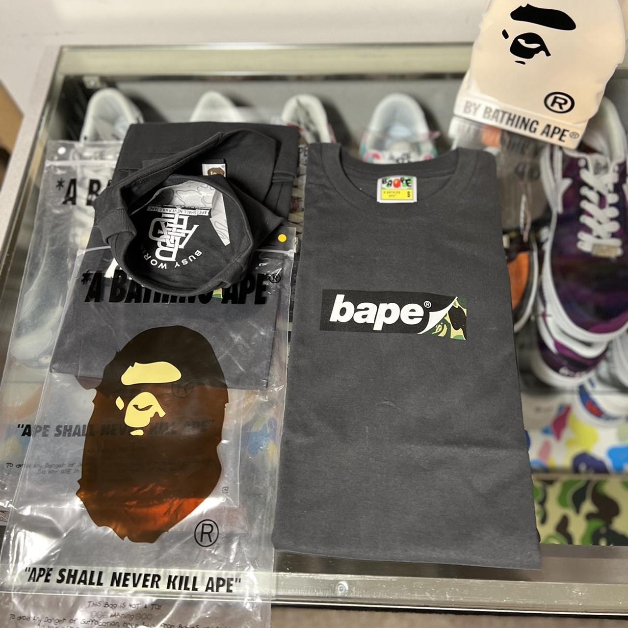 Bape sticker camo tee in charcoal sz S & M Brand... - Depop