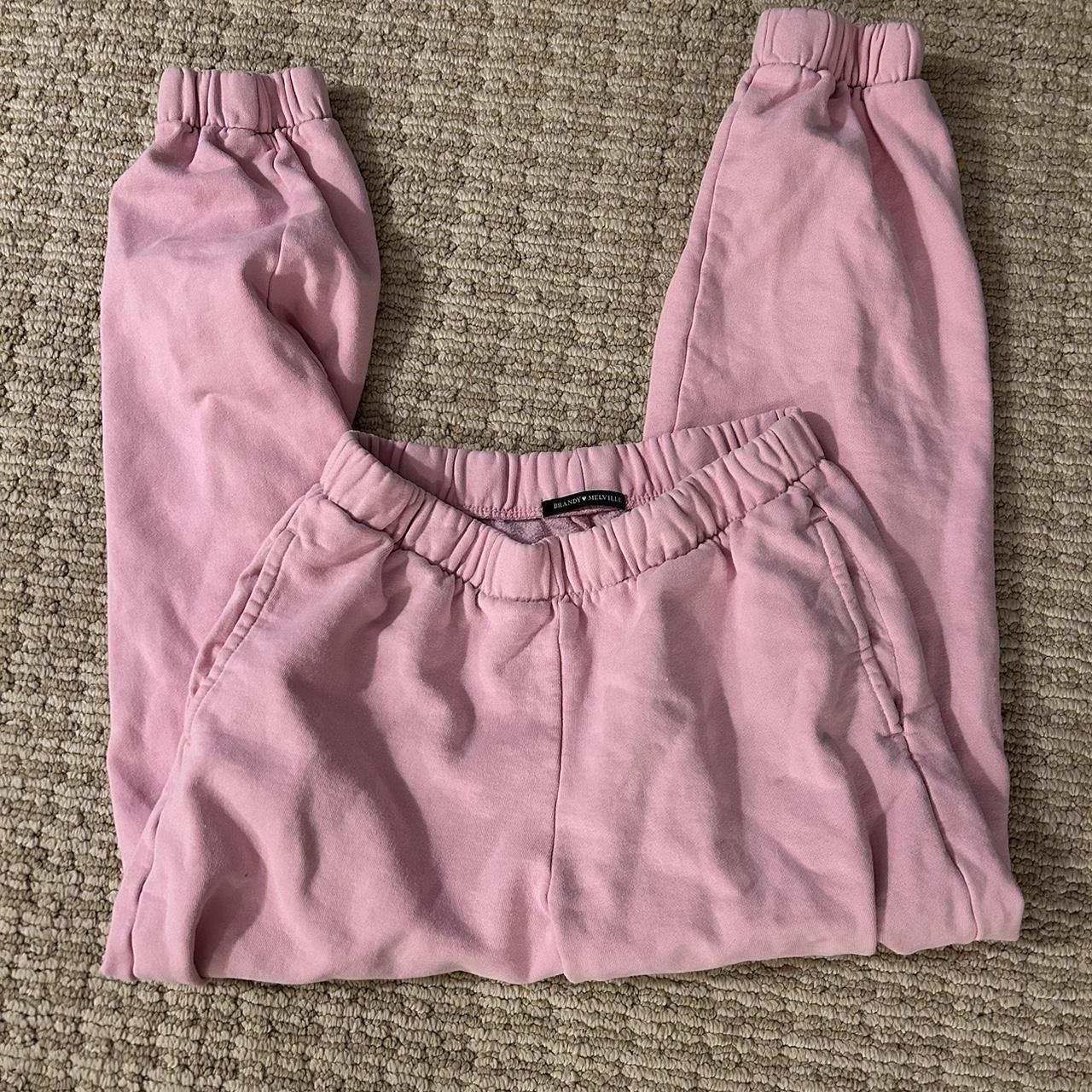 Brandy melville rare pink rosa sweatpants - Depop
