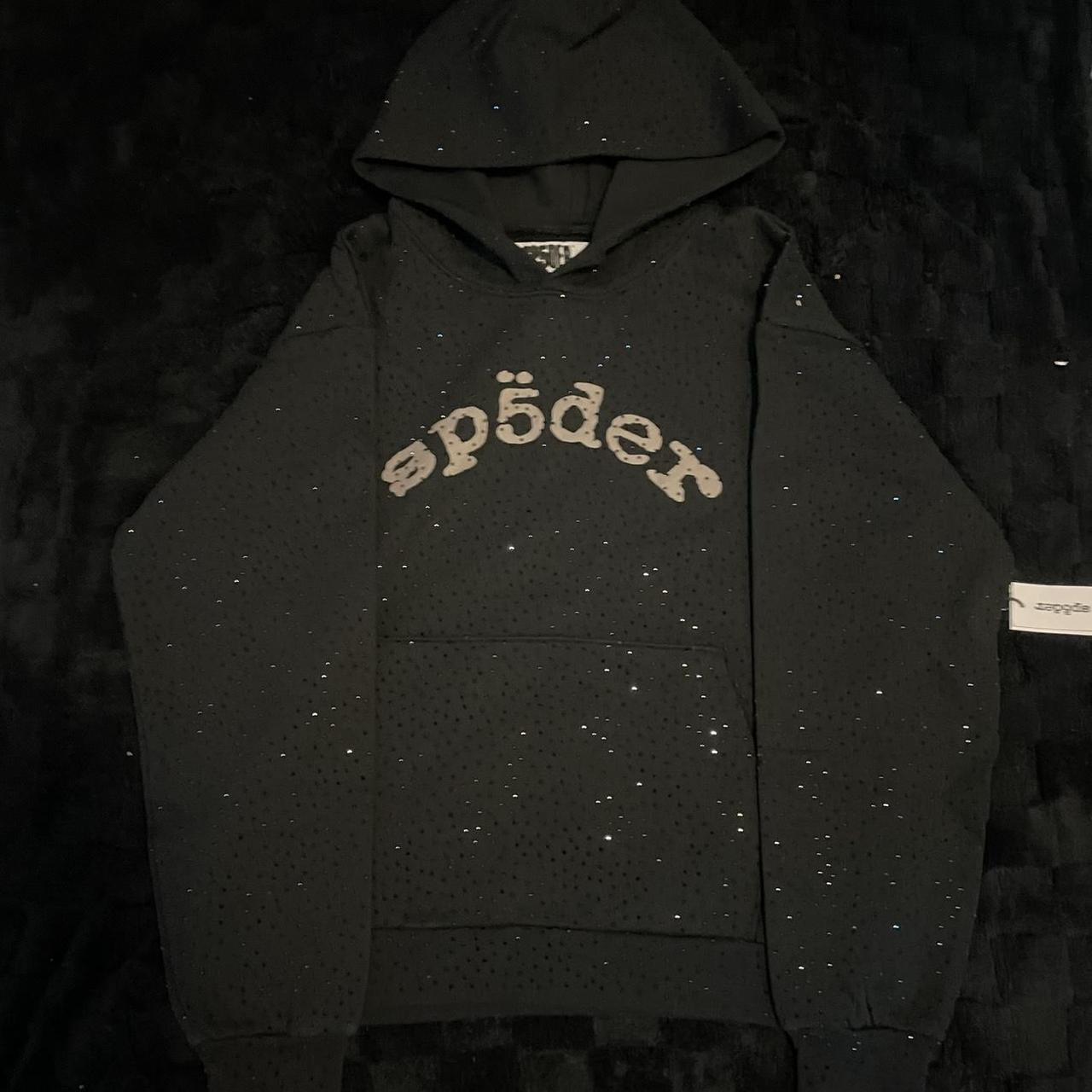 sp5der black vvs hoodie size large $150 obo barley... | Depop