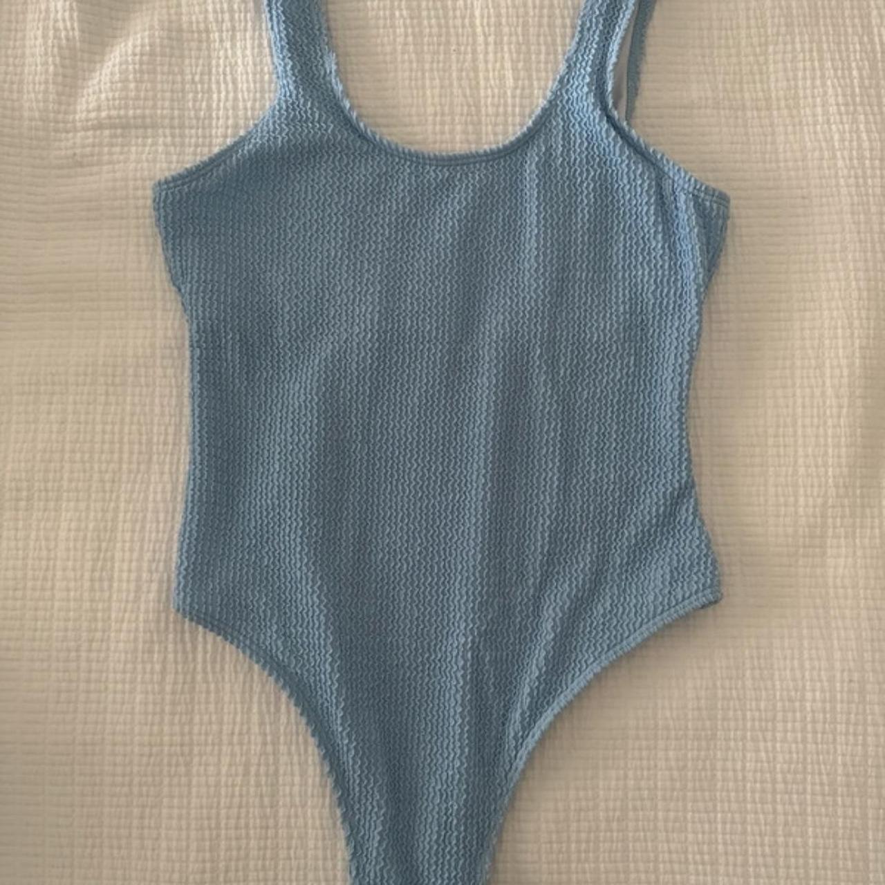 Light blue one-piece swimsuit (Size S) -perfect... | Depop