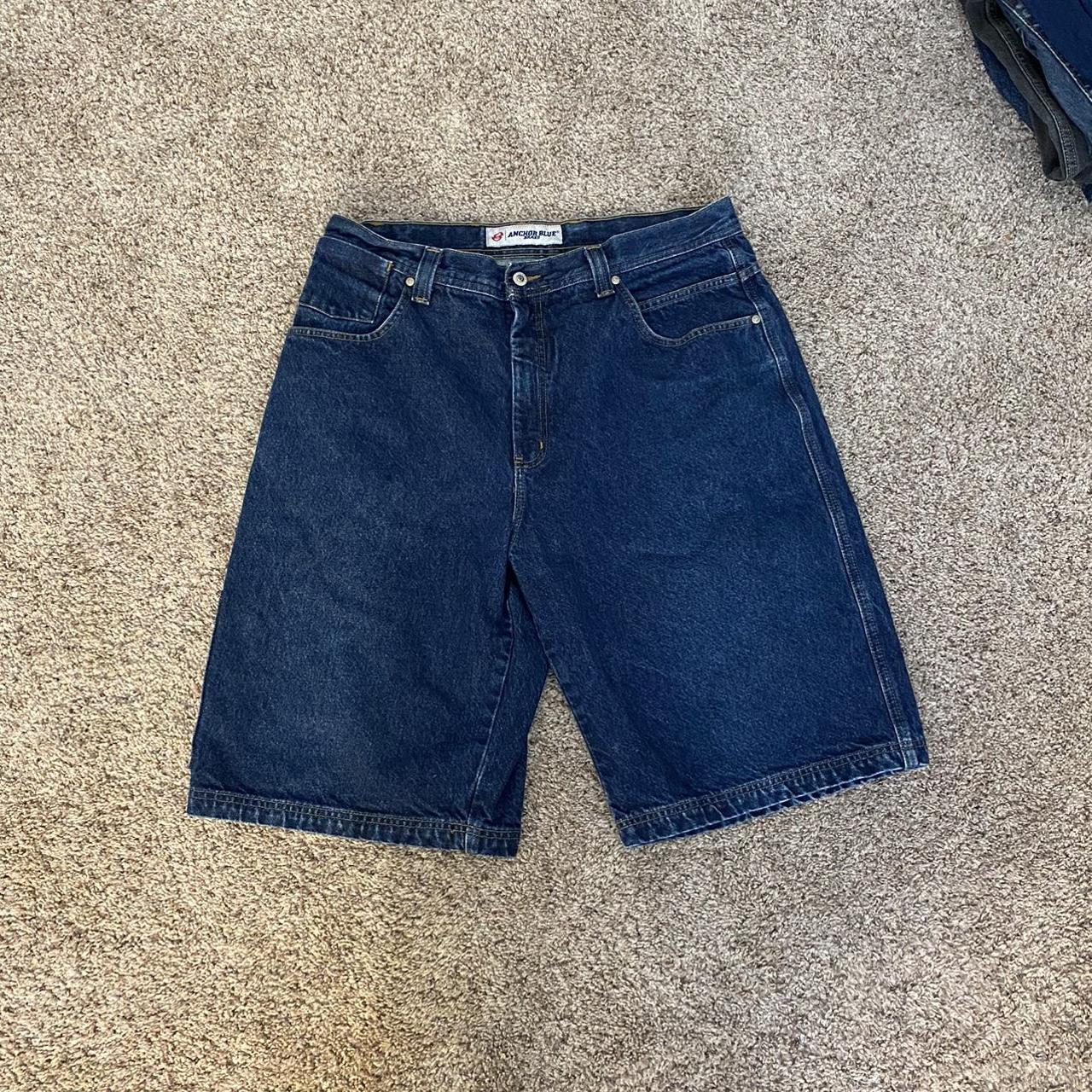anchor blue jorts!! 36 waist & 11 inseam they fit... - Depop