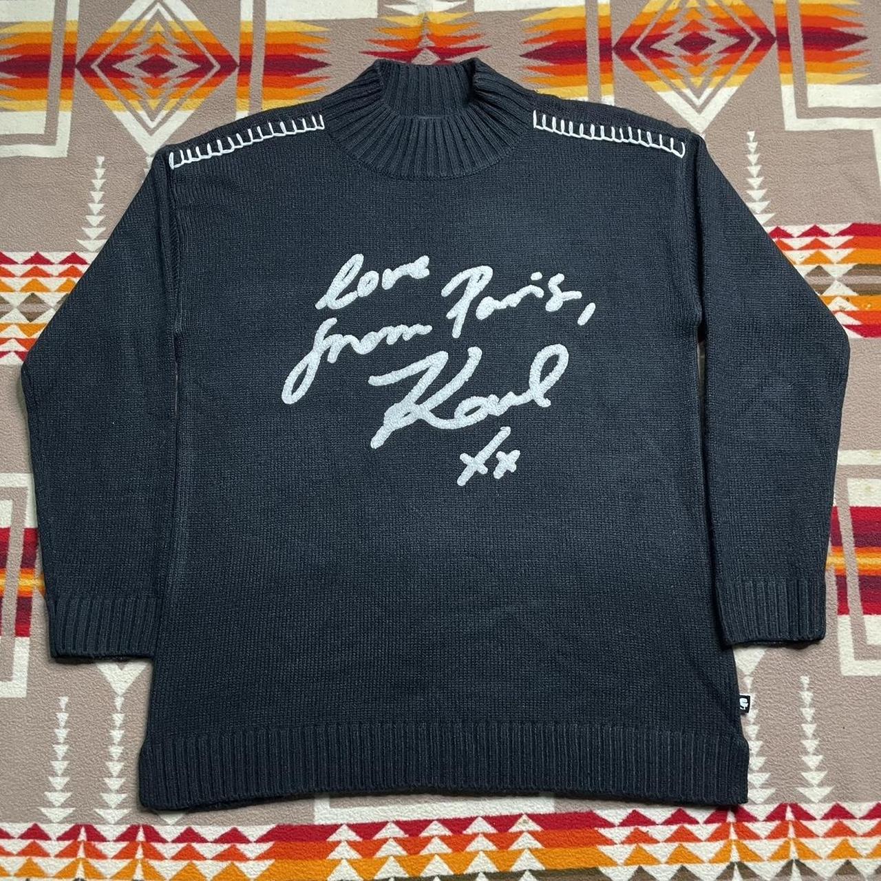 Karl Lagerfeld Knit Sweater Good condition #karl... - Depop