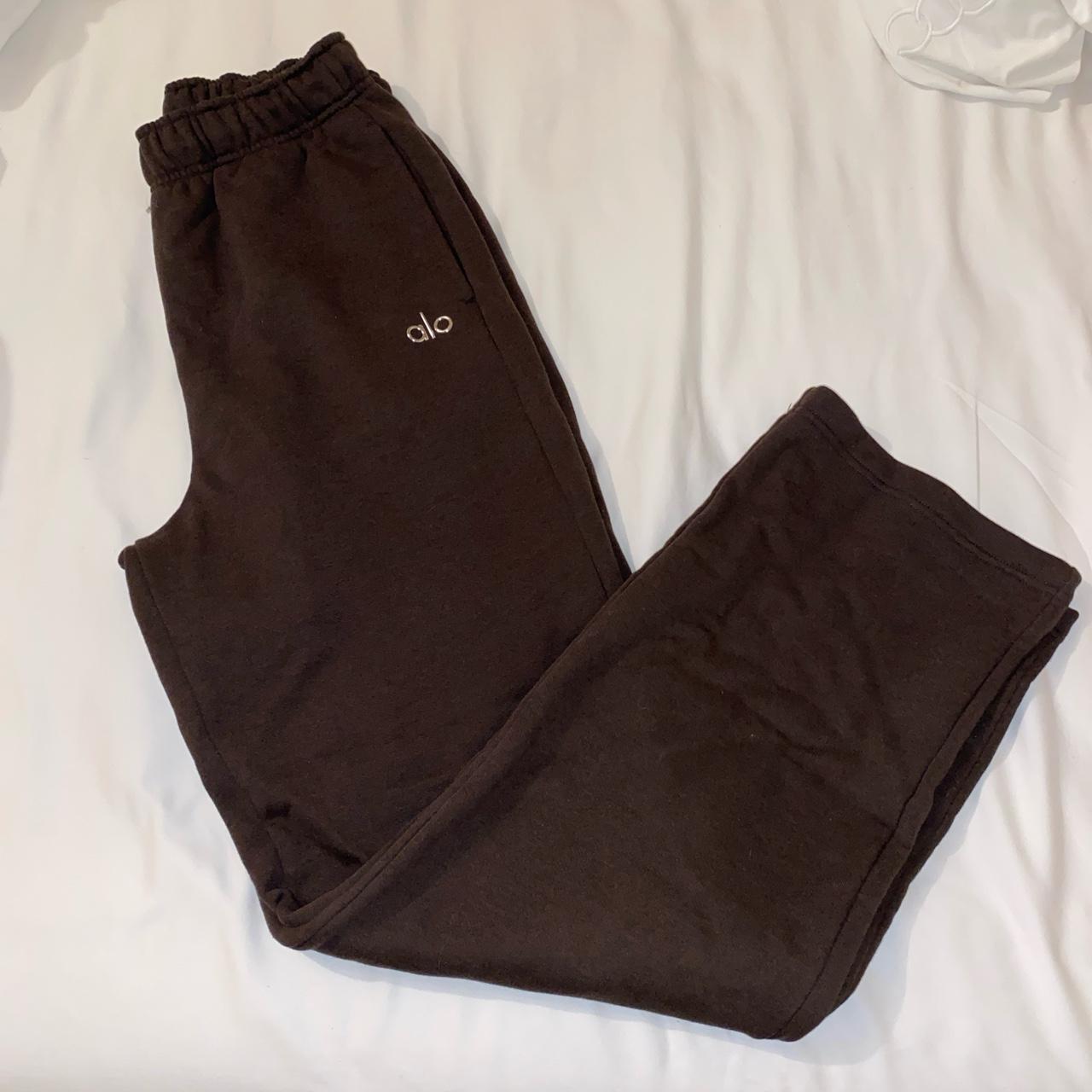 alo brown sweatpants never worn before or washed so... - Depop