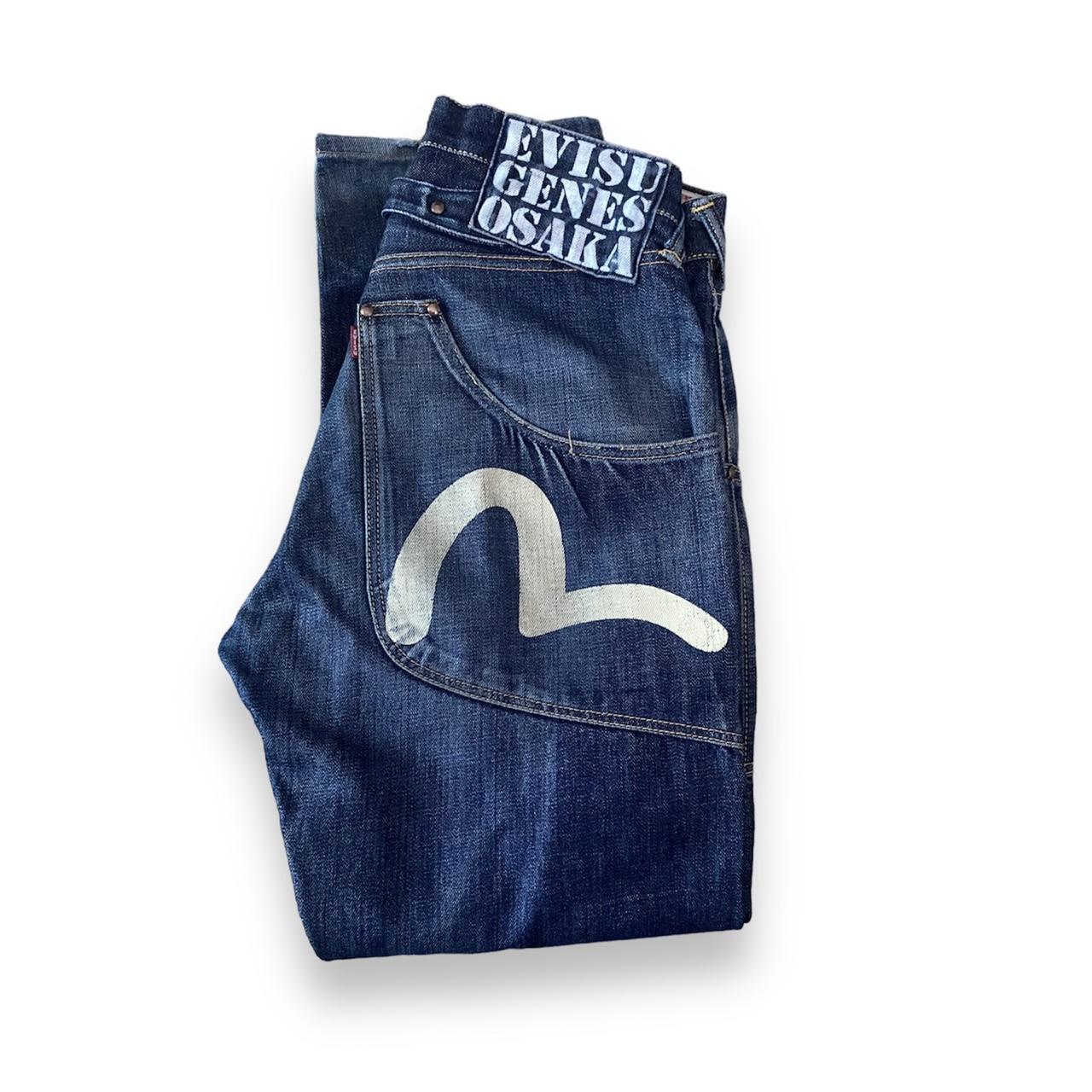 Vintage Evisu Gull Jeans Super cool cream... - Depop