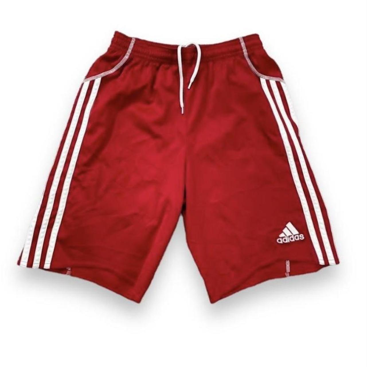 Red and white adidas climate 365 shorts! Sport... - Depop