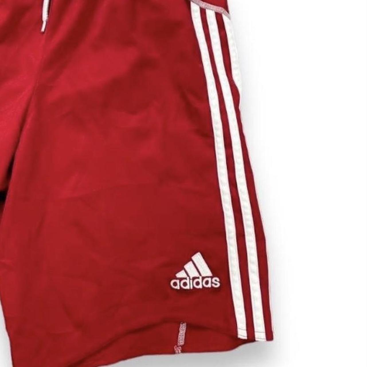 Red and white adidas climate 365 shorts! Sport... - Depop