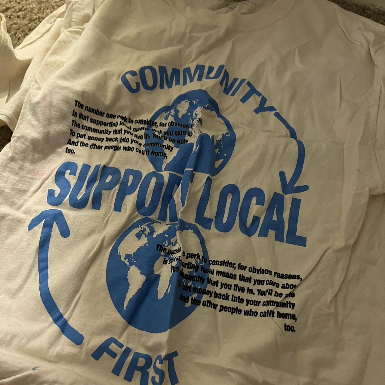 Support local communities tshirt - Depop