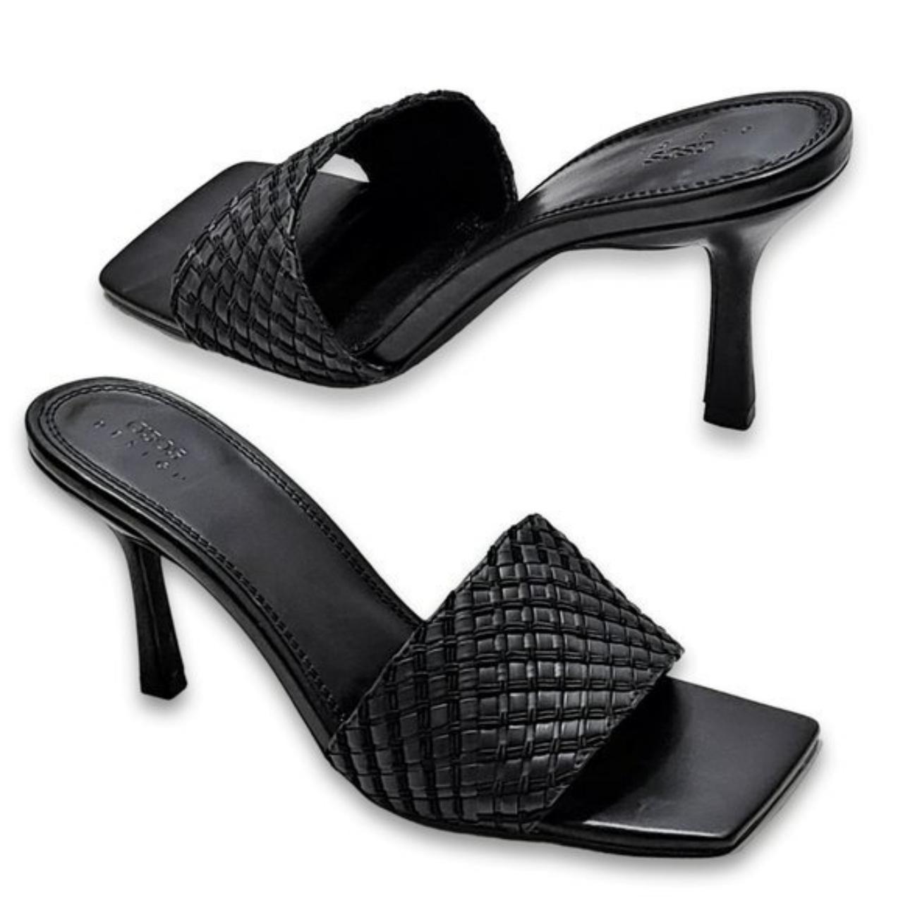 ASOS Woven Slide on Sandals Heels US Size:... - Depop