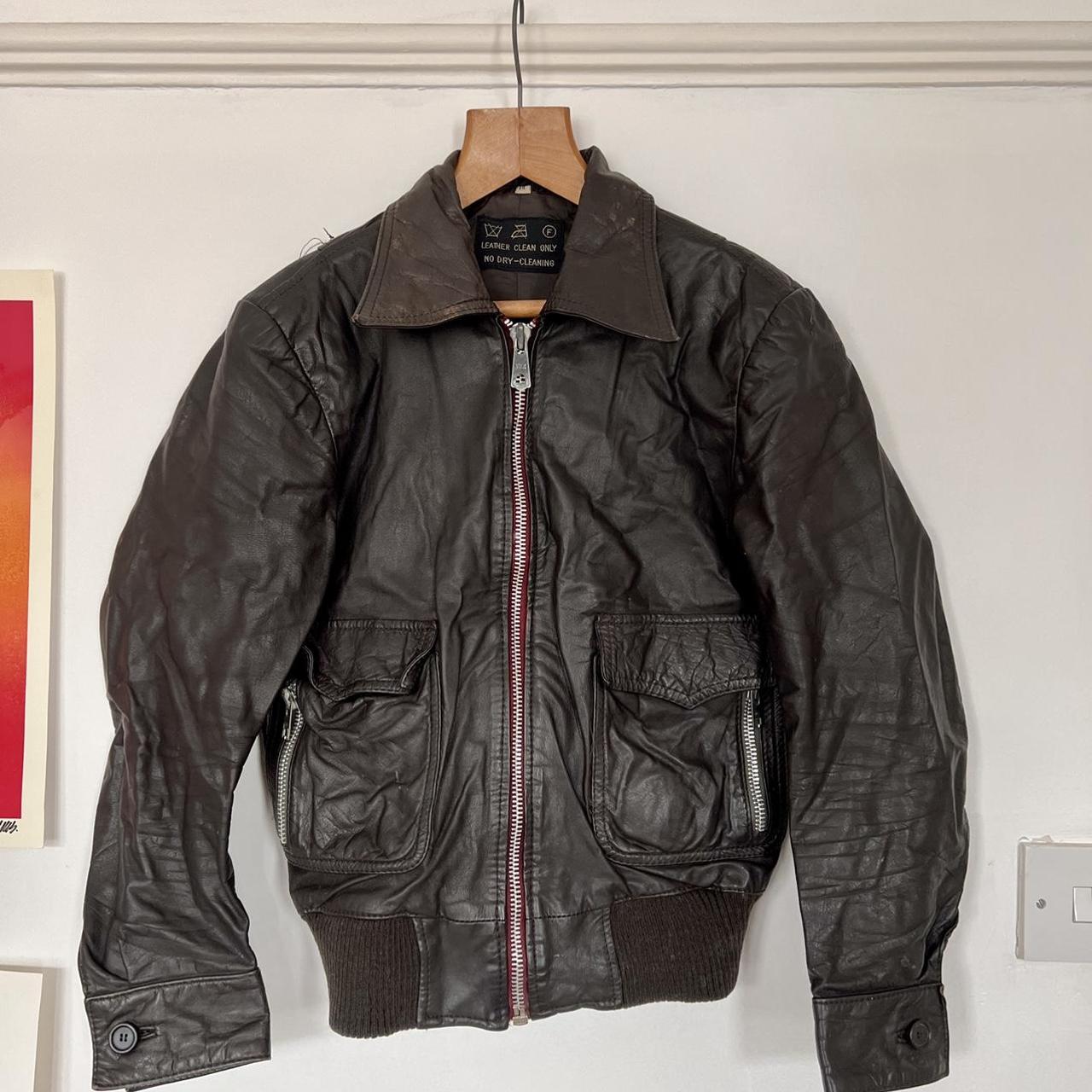 Vintage chocolate brown leather jacket. 🔥🔥🔥 Great... - Depop