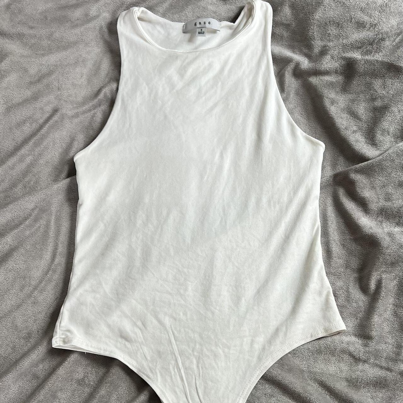 White tank top bodysuit. Super soft! Message me... - Depop