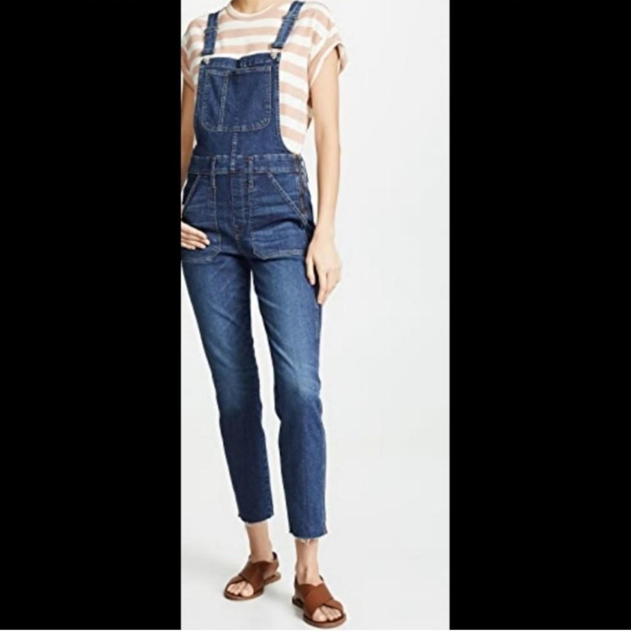 Madewell High Rise Denim Bib Overalls xxs Excellent... - Depop