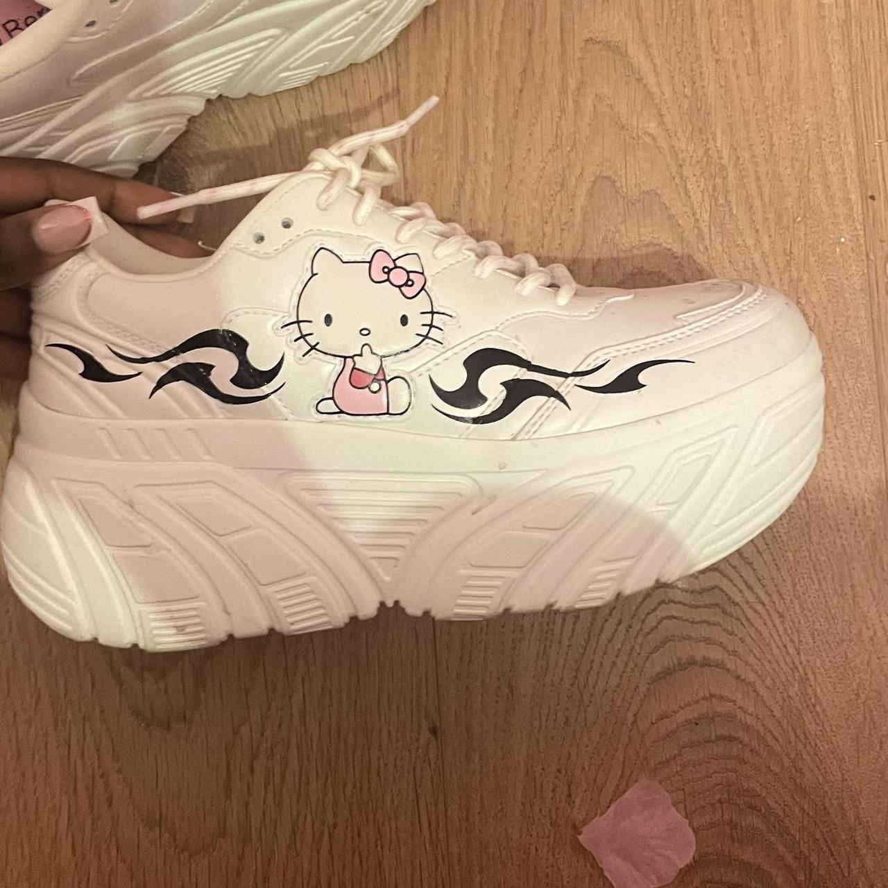🎀super cute hello kitty platform trainers from... - Depop