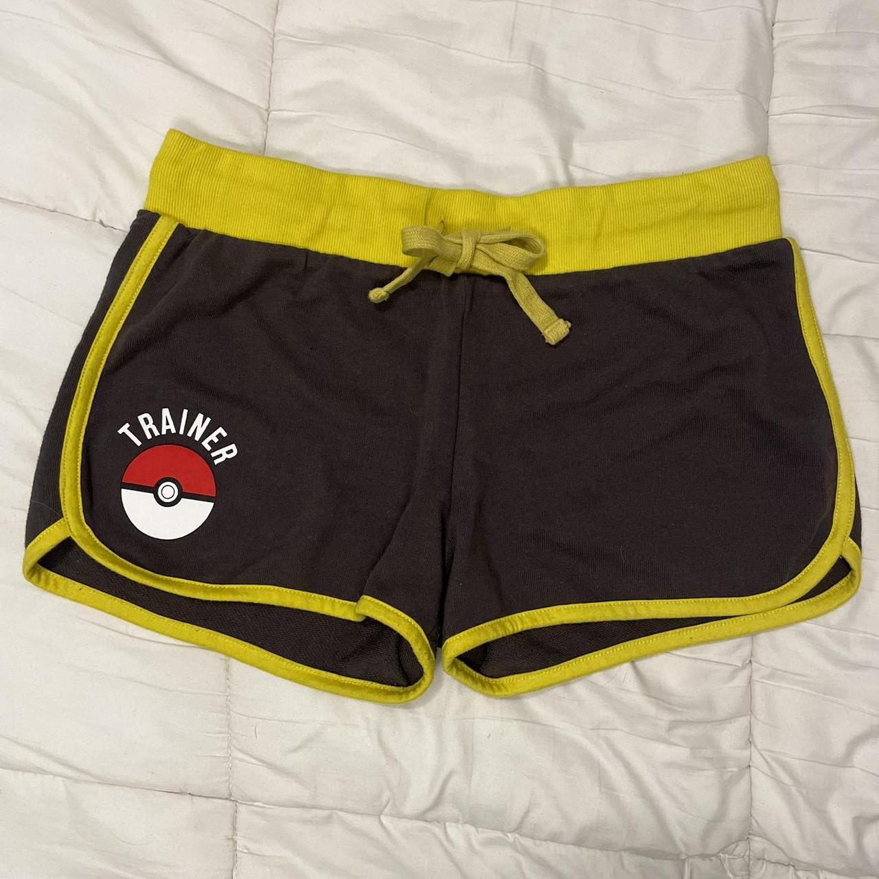 Pokémon trainer booty shorts Dark grey color with... - Depop