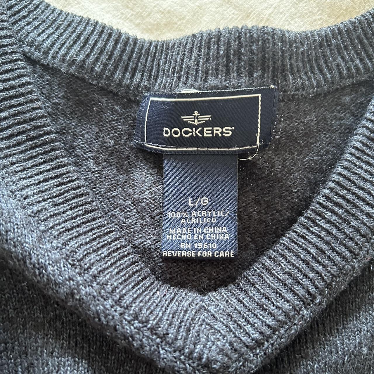 oversize men’s dockers sweater vest •size... - Depop