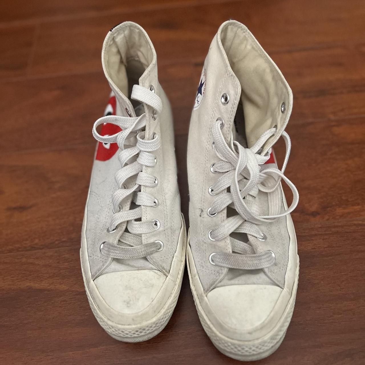 cdg coverse cream high top size: 11 not as used as... | Depop