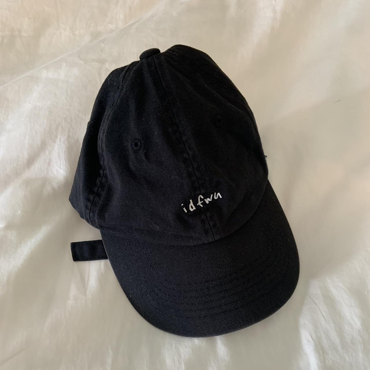 Empyre “idfwu” black baseball cap white stitching... - Depop