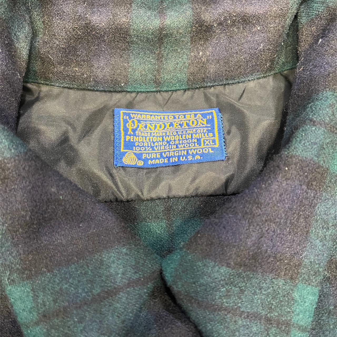 Vintage 70’s Pendleton Wool Flannel Green Board... - Depop