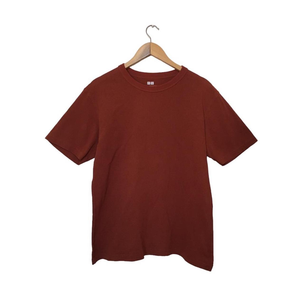 Uniqlo Burnt Orange Tee Dark Orange / Rust Tshirt... - Depop
