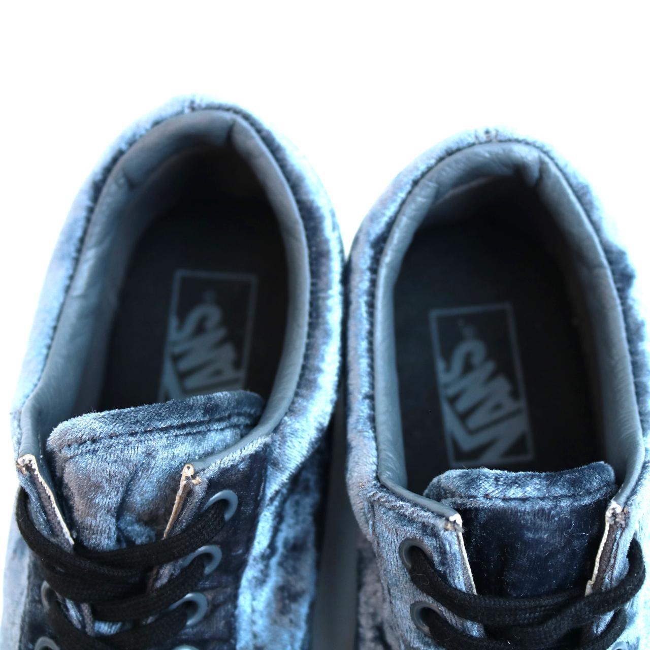 This is a pair of Old skool Vans BLUE CRUSH VELOUR... - Depop