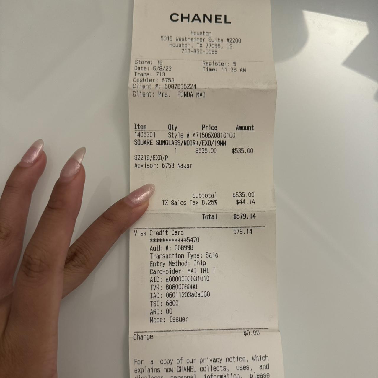 Chanel Sunglasses (AUTHENTIC) receipt proof WITH... | Depop