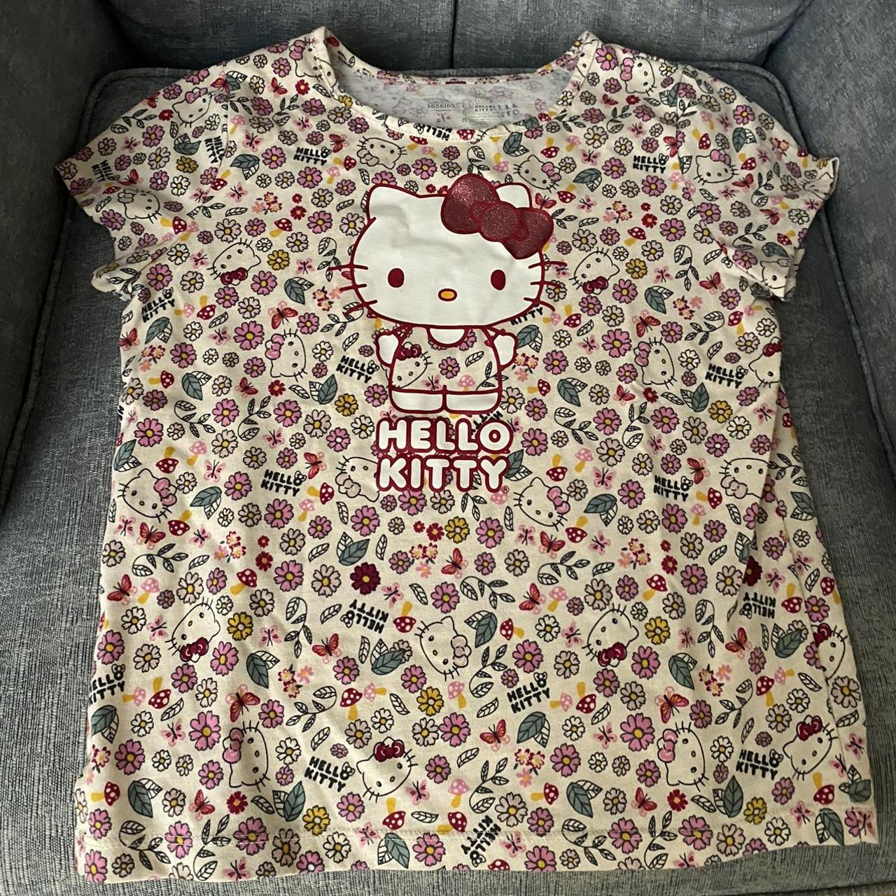S Hello Kitty short sleeve crop top, can fit an XS... - Depop