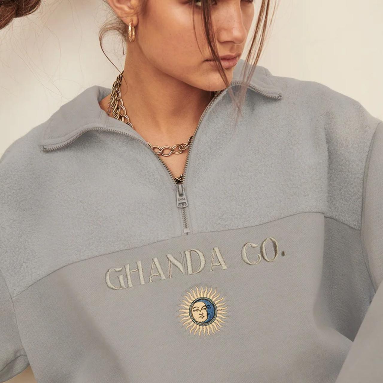 Ghanda quarter zip jumper, AU8 Small stain shown in... - Depop