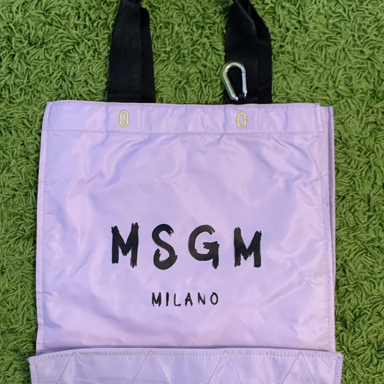 MSGM Milan lilac milan large tote 💜 in very good... - Depop