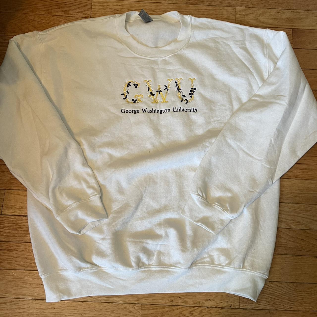 George washington university crewneck sweatshirt,... - Depop